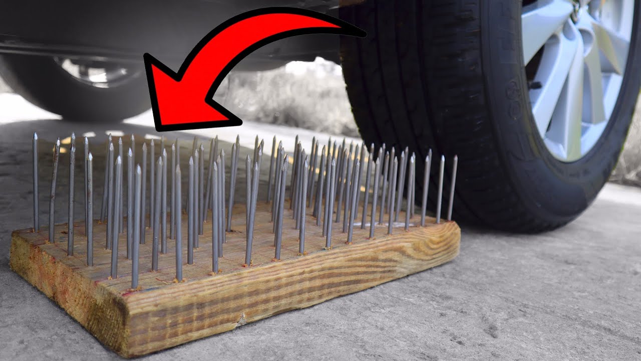 EXPERIMENT: CAR VS 100 NAILS