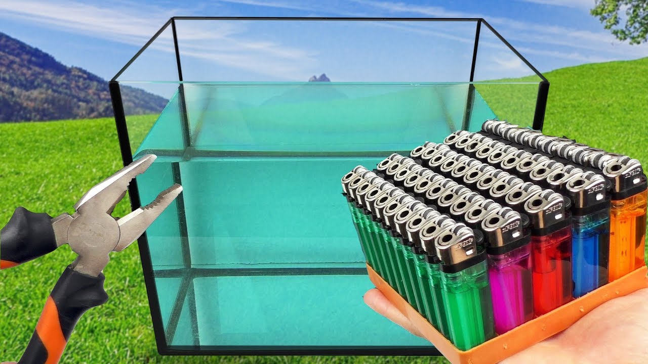 EXPERIMENT: LIGHTERS Under Water!