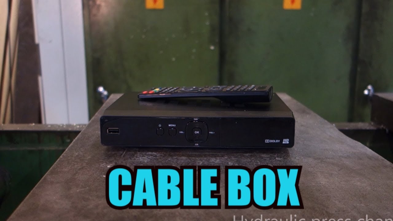 Crushing cable box with hydraulic press