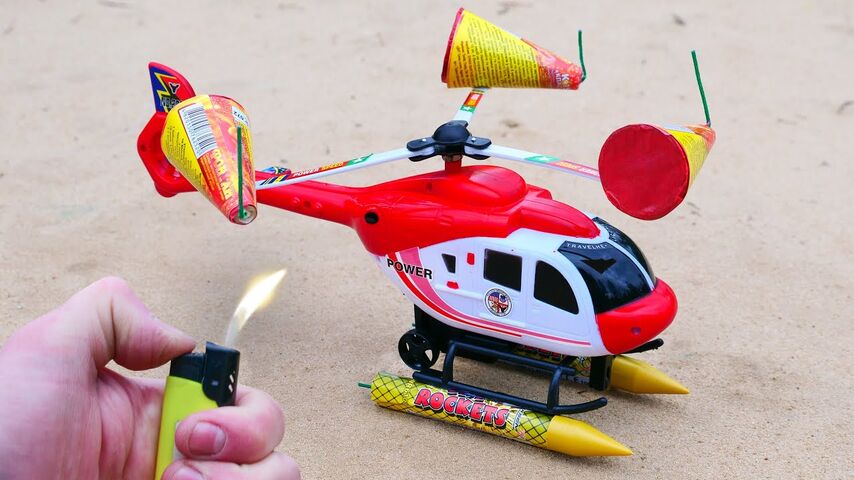 Experiment: Helicopter and Fireworks