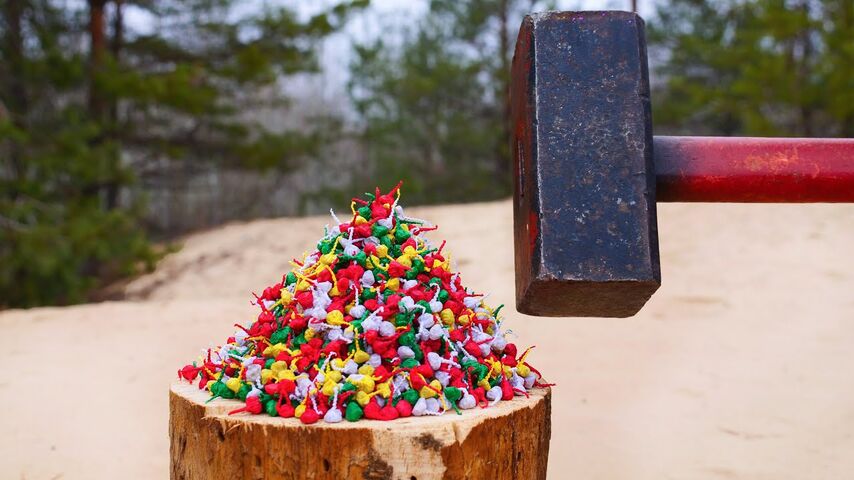 Experiment: Snappers Firecrackers vs Hammer