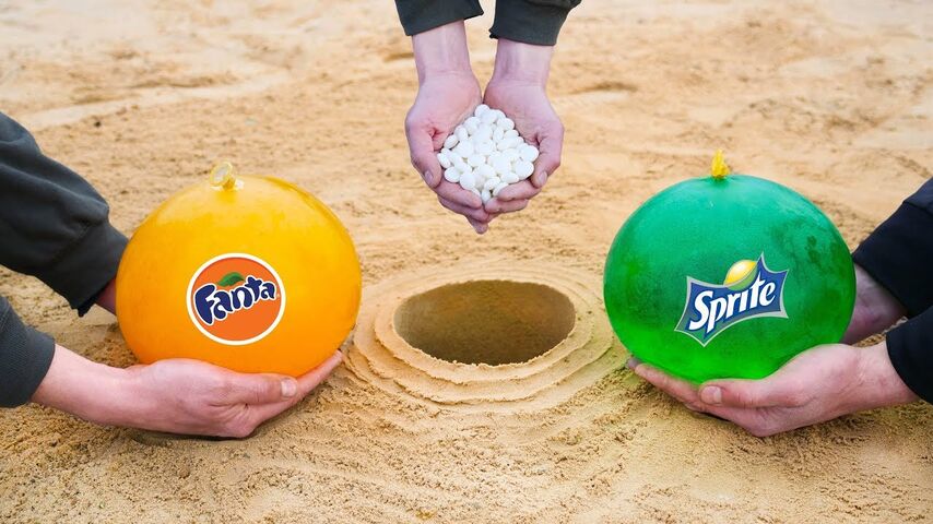 Fanta, Sprite and Mentos in Balloons Underground