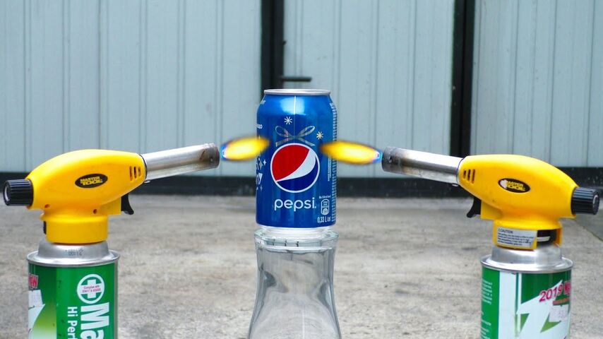 EXPERIMENT: GAS TORCH VS PEPSI