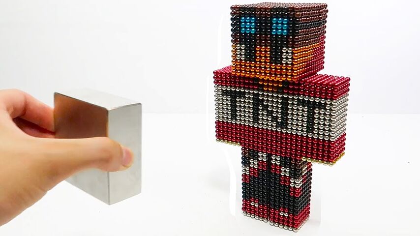 Monster Magnets vs Minecraft Steve with TNT Skin