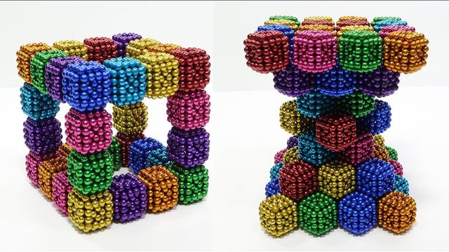 Magnetic CUBE - How To Make Rainbow Cube With Magnetic Balls | Magnet ...