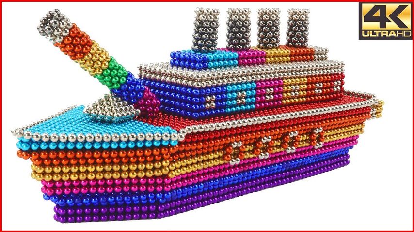 ASMR | How to Make Battleship from Rainbow Magnetic Balls - Oddly ...