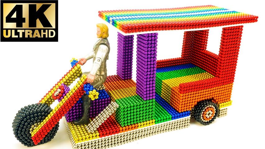 DIY - How To Make Electric Rickshaw [Tuk Tuk] With Magnetic Balls ...