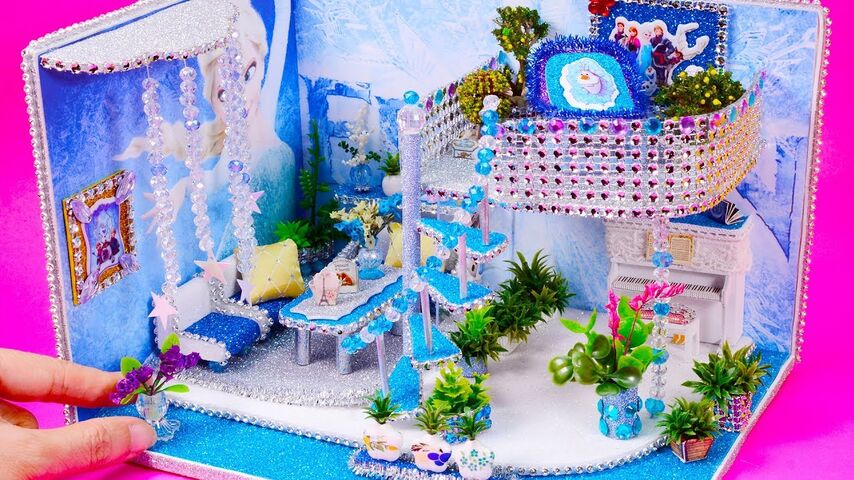 DIY #Miniature #Frozen #Living Room and #Balcony ~ Frozen #Elsa #Room # ...