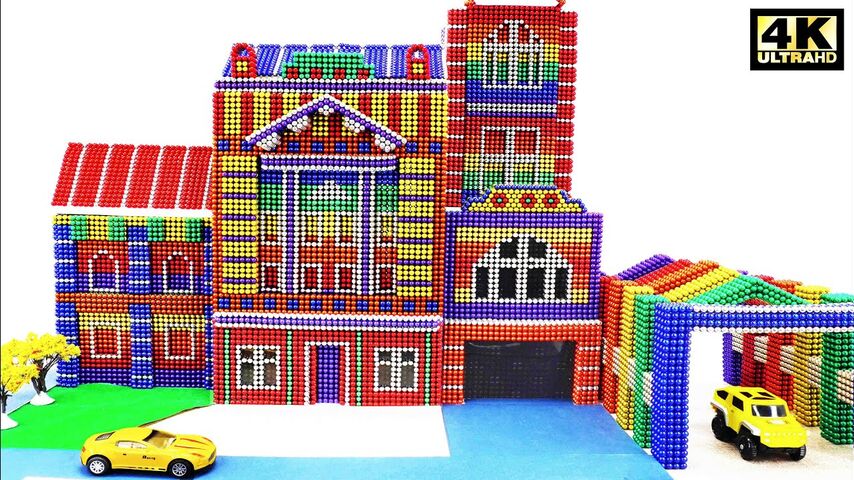 DIY - Building Miniature Town From Magnetic Balls (Satisfying & Relax)