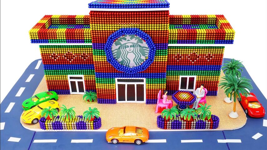 DIY - How To Make Miniature Starbucks Coffee Shop From Magnetic Balls ...