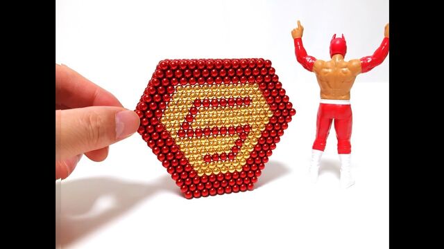 (magnetic balls) DIY How To Make a superman logo with magnetic balls ...