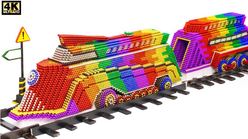 DIY - How To Make Electric Express Train From Magnetic Balls | ASMR ...