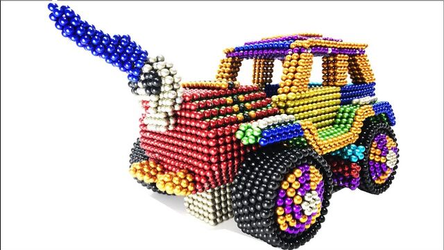 DIY | How to assemble crazy car with magnetic ball (ASMR) | Magnet Ball ...