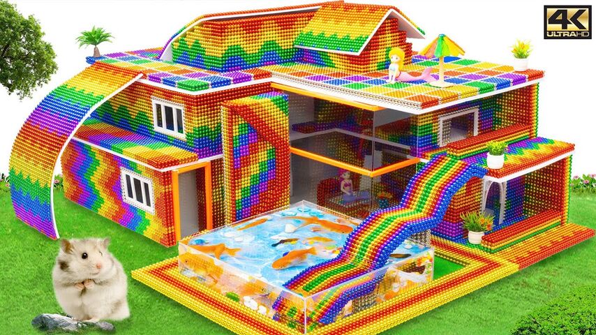 DIY How To Make Amazing Villa Swimming Pool & Water Slide For Hamster ...