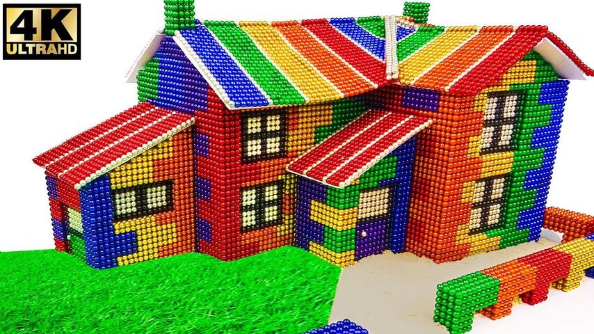 DIY - How To Make Beautiful Villa House With Magnetic Balls | Magnet ...