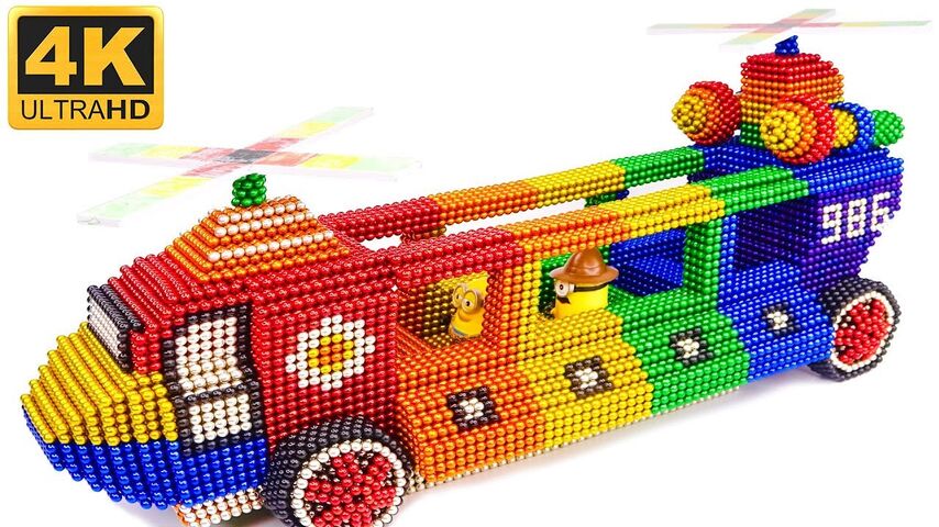 DIY - How To Make Chinook Helicopter From Magnetic Balls (Satisfying ...